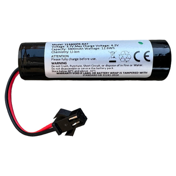 1S 3.7V 3400mAh Li-ion battery with JST SM 2pin connector - Battery 101