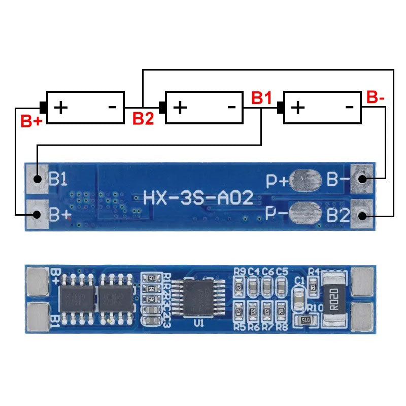3s Li-Ion 8A 12.6V protection board - Battery 101