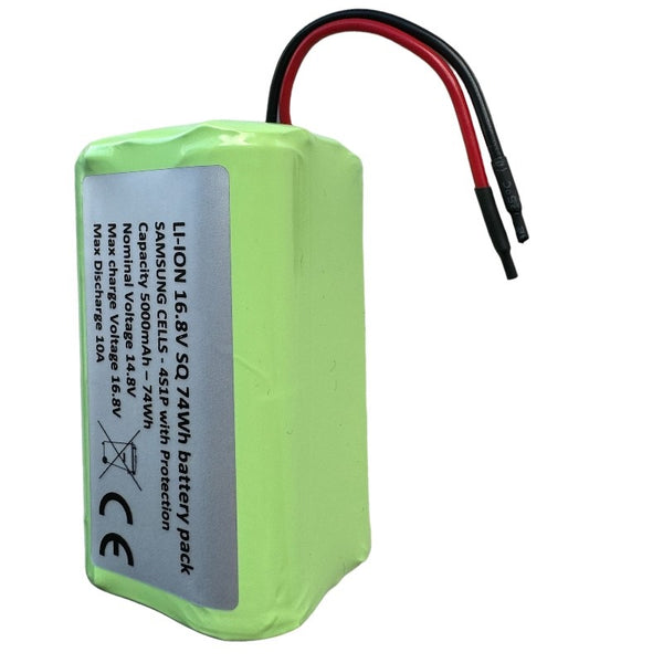 16.8V 5000mAh 4S1P 74Wh Li-Ion rechargeable battery pack - Battery 101